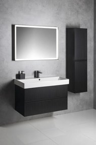 Sapho, SORT LED podsvícené zrcadlo 1000x700mm, černá mat, ST100
