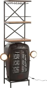Černý retro bar na skleničky a láhve vína Tractor Bar - 87*37*181cm