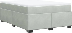 Box spring postel s matrací světle šedá 140x190 cm samet 3285281
