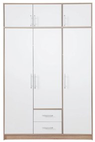 SMART sb | šatní skříň SR2 + nástavec SRN2 | 150 cm | sonoma/bílá