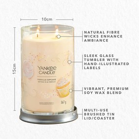 Yankee Candle vonná svíčka Signature Tumbler ve skle velká Vanilla Cupcake 567 g