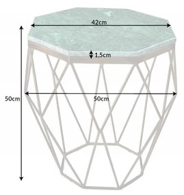 Massive home | Odkládací stolek DIAMOND NOBLES 50 CM zelený mramor