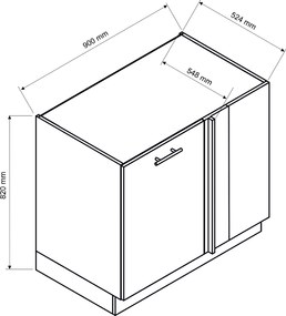 ALFASHOP ZOYA dolní DNP P/L dub
