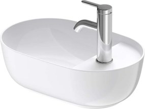 Duravit Luv - Umývátko na desku, 42x27 cm, bez přepadu, s otvorem pro baterii, WonderGliss, bílá 03814200001