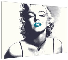Obraz Marilyn Monroe s modrými rty (100x70 cm)