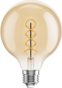 Mexen Vintis, LED žárovka spirála E27, G95, 6W, Teplá - 2700K, 530 lm, jantarová - L167-E27-0627-50