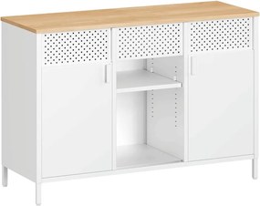 Komoda AUK-E1420 WT, kov, bílá (110 x 40) cm