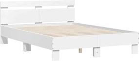 Rám postele s čelem bílý 120 x 190 cm kompozitní dřevo 3207448