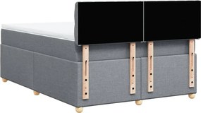 Box spring postel s matrací světle šedá 160 x 200 cm textil 3286738