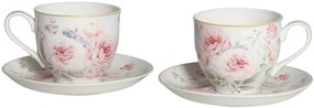 Home elements sada 2 kusů porcelánových hrnků 270 ml, růže