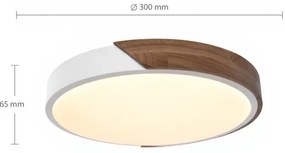 Brilagi - LED Stropní svítidlo PILANA LED/24W/230V dub/bílá pr. 30 cm