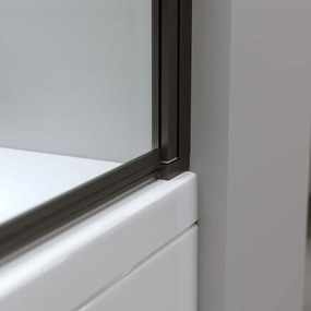 BPS-koupelny Jednodílná vanová zástěna HYD-PR01 70x140 černá/transparent