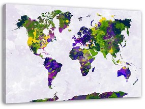 Gario Obraz na plátně Malovaná mapa světa Rozměry: 60 x 40 cm