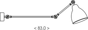 Brilagi - Nástěnná lampa QUILL 1xE27/40W/230V 83 cm bílá