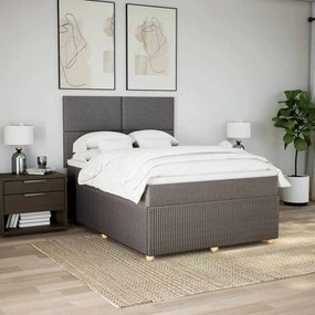 Box spring postel s matrací taupe 140x190 cm textil 3292048