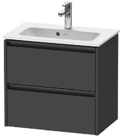 Duravit Ketho.2 - Umyvadlová skříňka 549x610x390 mm, 2 zásuvky, grafit mat K25255049490000