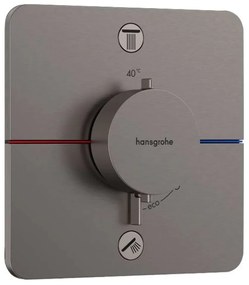 Hansgrohe ShowerSelect Comfort - Termostatická baterie pod omítku, pro 2 spotřebiče, kartáčovaný černý chrom 15583340