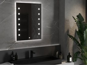 Mexen Ner podsvícené koupelnové zrcadlo 60 x 80 cm, LED 6000K, proti zamlžování - 9809-060-080-611-00