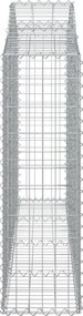 Klenuté gabionové koše 3 ks 200x30x100/120cm pozinkované železo 3145431