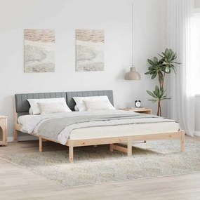 Rám postele s čelo Hnědá a světlá šedá 180 x 200 cm 3394353