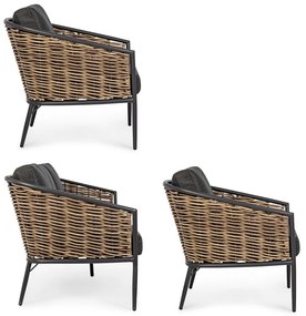 BIZZOTTO zahradní set pohovky a křesel MARIBELA antracit 0663116