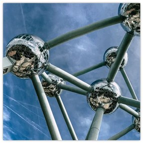 Obraz - atomium v Bruselu (30x30 cm)