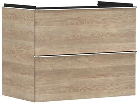 Hansgrohe Xelu Q - Umyvadlová skříňka, 63x78x50 cm, 2 zásuvky, přírodní dub/chrom 54029000