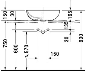 Duravit Foster - Umyvadlová mísa 49,5x35 cm, bílá 0335500000