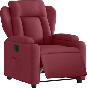 Elektrické polohovací křeslo vínové textil 3204461