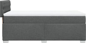 Box spring postel s matrací tmavě šedá 80 x 200 cm textil 3285723