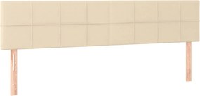 Box spring postel s matrací krémová 180x200 cm textil 3140078