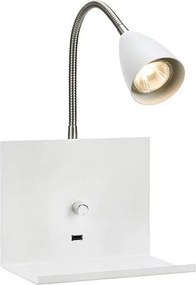 Nástěnná lampa markslöjd 107140 - stmívatelné nástěnné svítidlo s usb zásuvkou logi 1xgu10/7w/230v