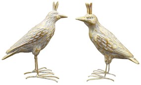 Zahradní figurka z polyresinu Jude, sada 2ks, 11,5 cm, zlatá