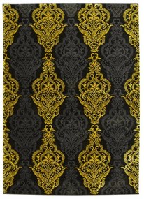 Moderní kusový koberec FESTIVAL 2746A černý / žlutý Rozměr: 120x170 cm