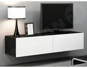 TV stolek Zigo 140, Barva: černý / černý lesk