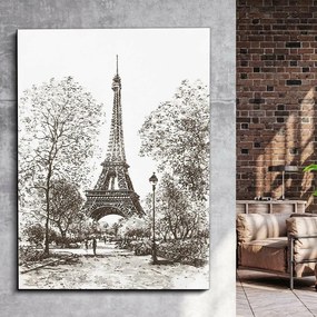 DUBLEZ | Eiffelovka v Paříži - gravírovaný 3D obraz na stěnu