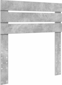 Rám postele s čelo Betonově šedá 100 x 200 cm Kompozitní dřevo 3411678