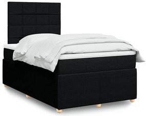 Box spring postel s matrací černá 120x190 cm textil 3291997