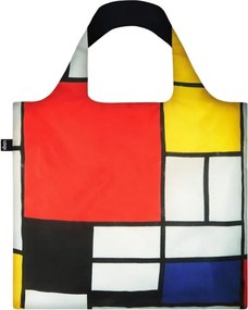 Taška LOQI Museum Piet Mondrian Kompozice v červené, modré a žluté recyklovaná