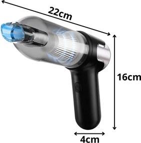 Verk Group Akumulátorový vysavač 120w turbo pro auto sada trysek foukač