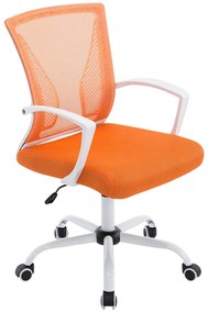 Kancelářská židle Tracy, podnož bílá - Oranžová