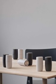 Stelton Mlýnek na sůl Norman Foster - Light Grey, šedá barva, kov, plast, keramika