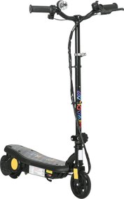 HOMCOM 120W Skládací elektrická koloběžka pro děti 7-14 let, max. rychlost 12 km/h, dojezd 10 km, černá