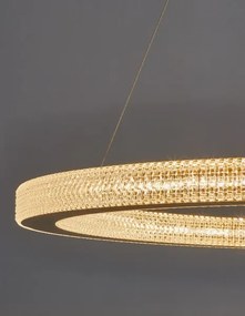 LED lustr Fiore 80 zlaté