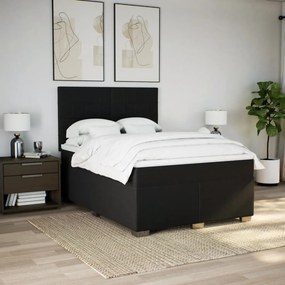Box spring postel s matrací černá 140 x 190 cm textil 3290485