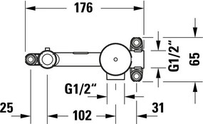 Duravit základní těleso pro podomítkovou umyvadlovou bateriiPro podomítkovou umyvadlovou baterii