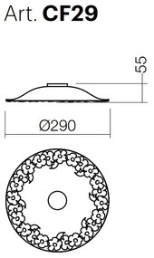 Incanti Rustikální závěsné svítidlo Lea, ø 44 cm,  š. 88 cm Barva: Mosaz
