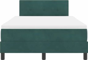 Postel s boxspringem s čelo Tmavě zelená 120 x 200 cm samet 3339167