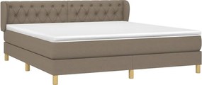 Box spring postel s matrací taupe 160x200 cm textil 3127057