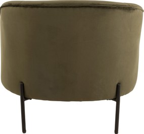 Zelené sametové kulaté křeslo Lounge chair Jammy Green - 71*67*66cm